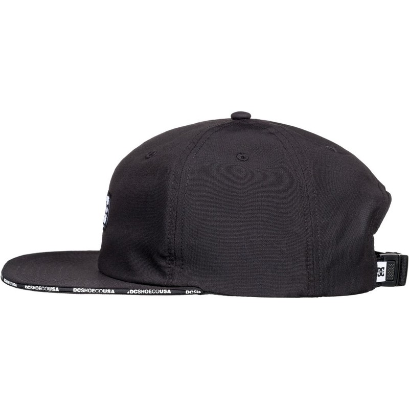 DC Shoes Flat Brim Sandwich Black Adjustable Cap: Caphunters.com