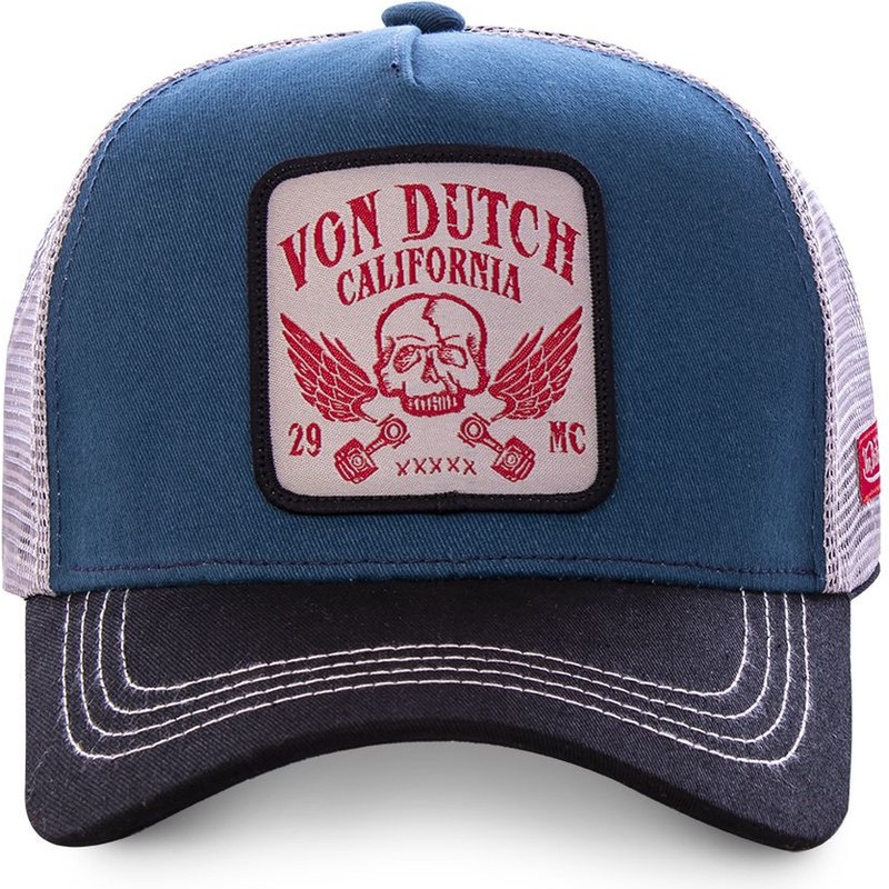 Gorra trucker azul, blanca y negra GRN1 de Von Dutch: Caphunters.com