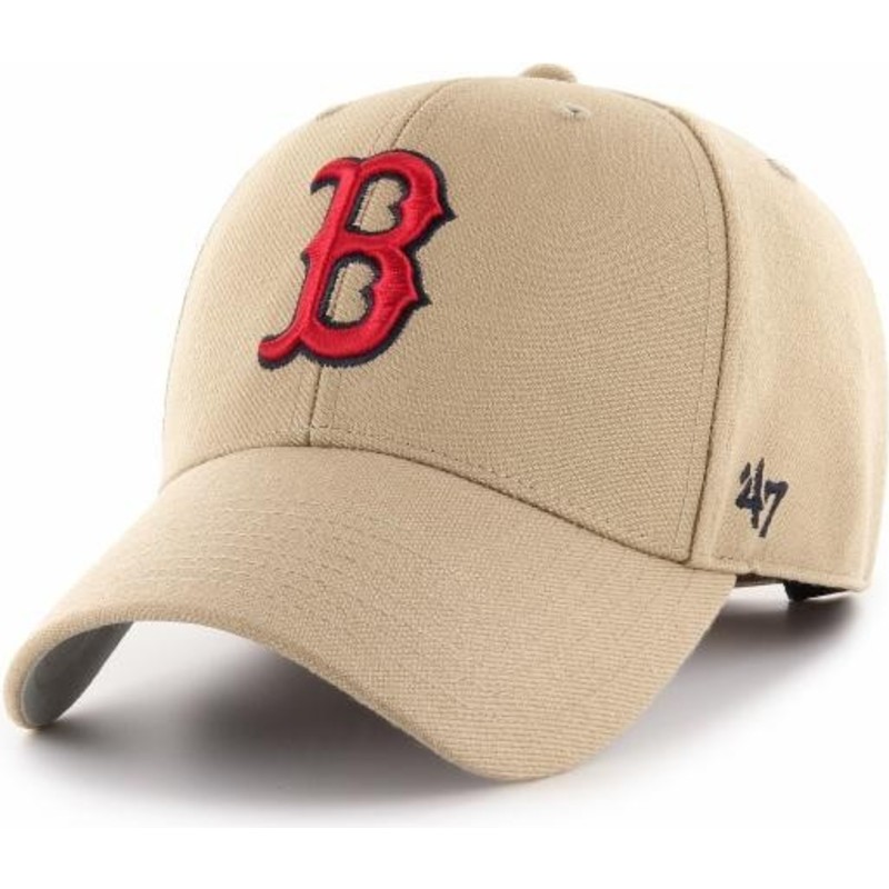 47 Brand Curved Brim MVP Boston Red Sox MLB Khaki Adjustable Cap ...