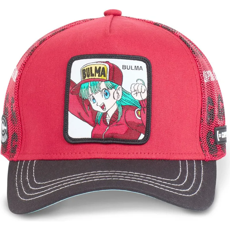 Rote und schwarze Bulma DB2 BUL2 Dragon Ball Trucker-Kappe von Capslab: Caphunters.com