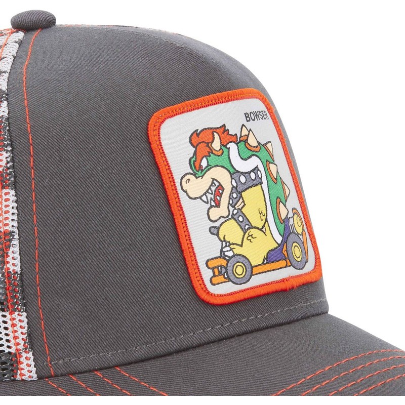 Capslab Bowser Kart SMK BOW1 Super Mario Bros. Black Trucker Hat ...