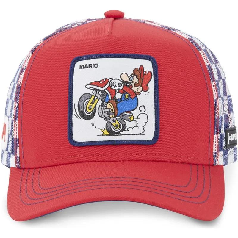 Casquette trucker rouge Mario Kart SMK MAR1 Super Mario Bros. Capslab ...
