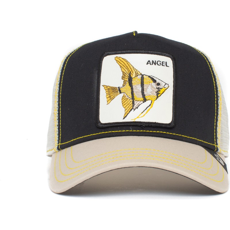 Gorra trucker negra y gris pez ángel Angel Sick Lid The Farm de Goorin ...