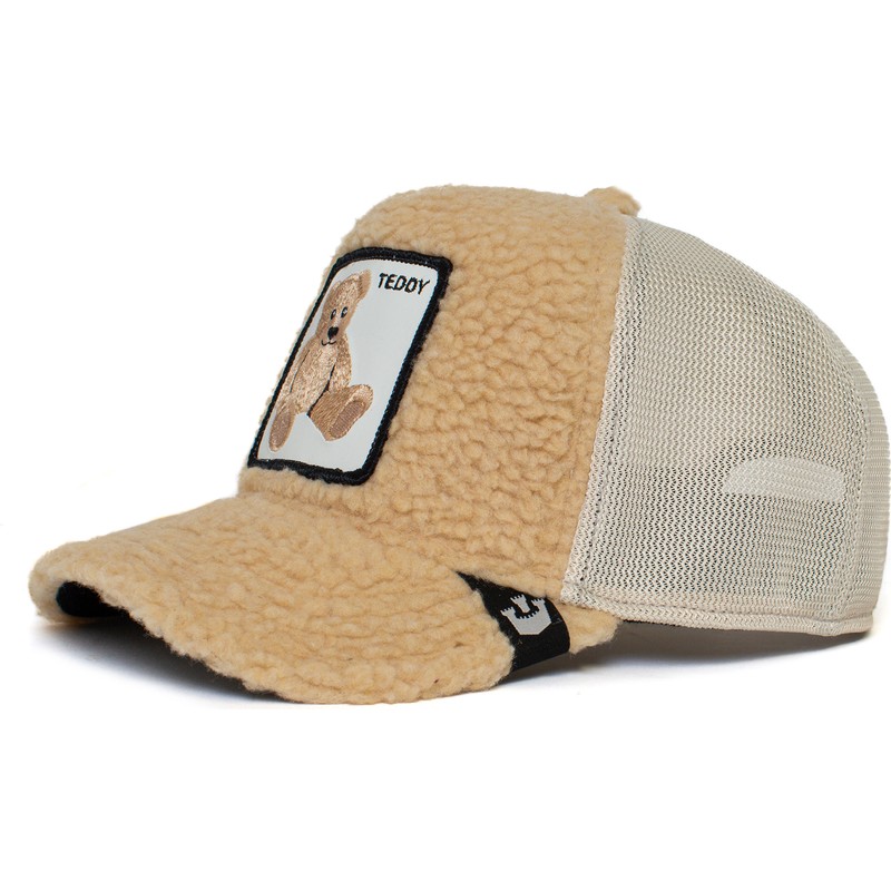 Gorra trucker beige de borreguillo oso de peluche Teddy First Best ...