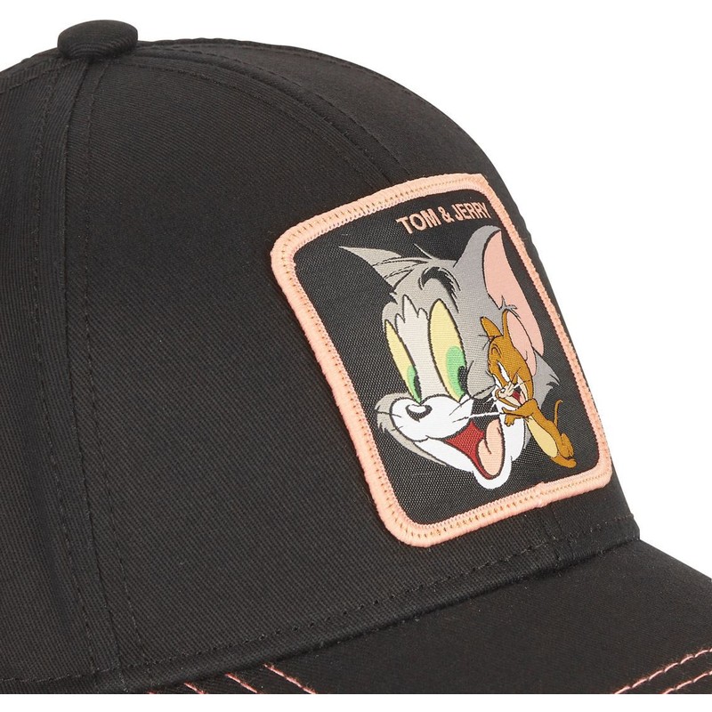 Capslab Curved Brim Tom and Jerry TJ3 Looney Tunes Black Adjustable Cap ...