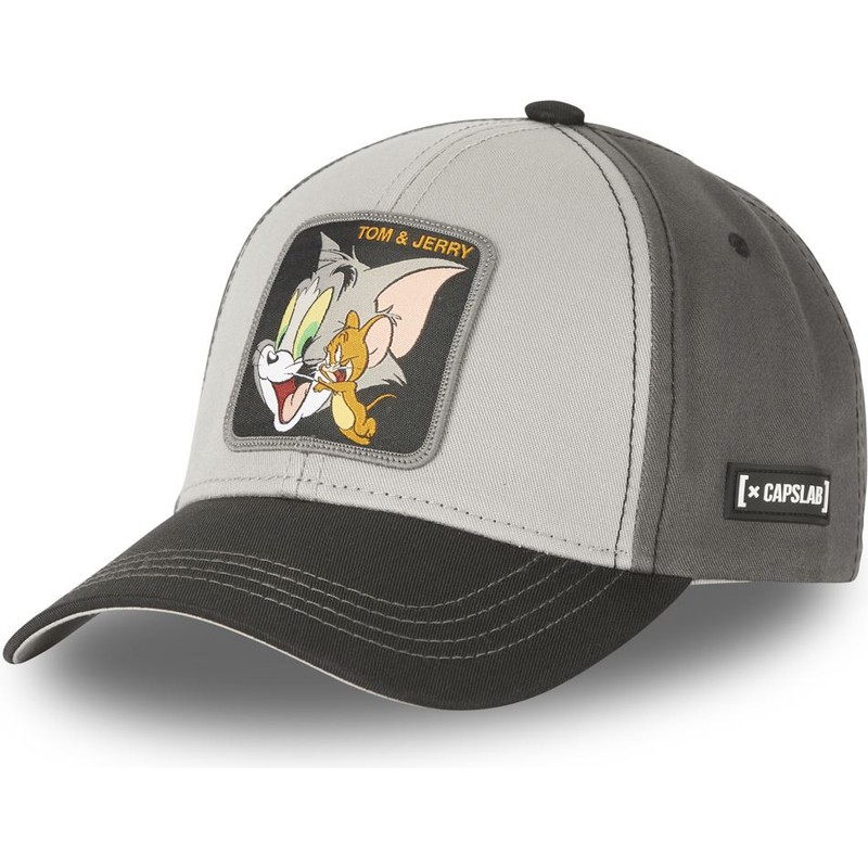 Capslab Curved Brim Tom and Jerry TJ4 Looney Tunes Grey Adjustable Cap ...