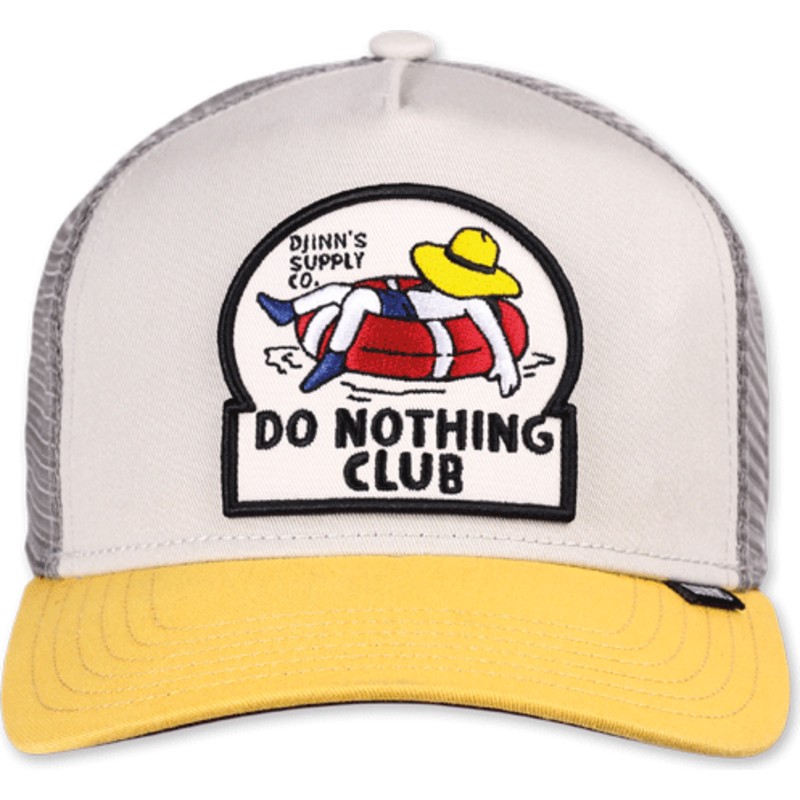 Djinns Do Nothing Club HFT DNC New 1.6 Grey and Yellow Trucker Hat ...
