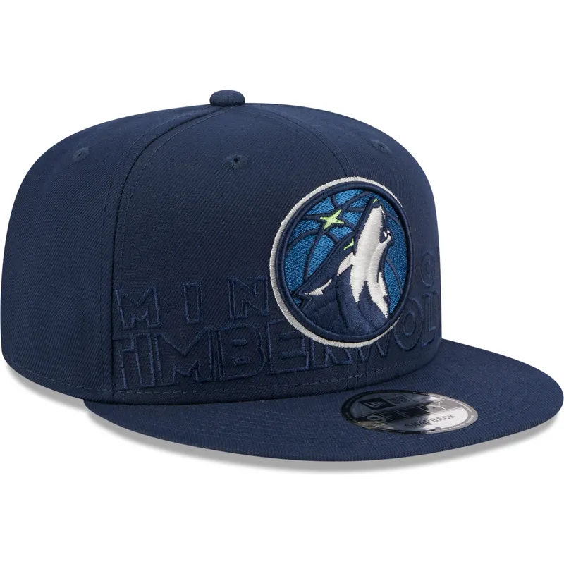 Casquette plate bleue marine snapback 9FIFTY Draft Edition 2023 ...