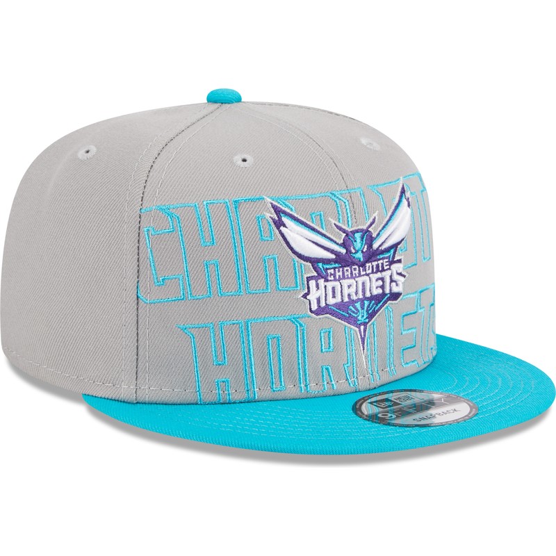Gorra plana gris y azul snapback 9FIFTY Draft Edition 2023 de Charlotte ...