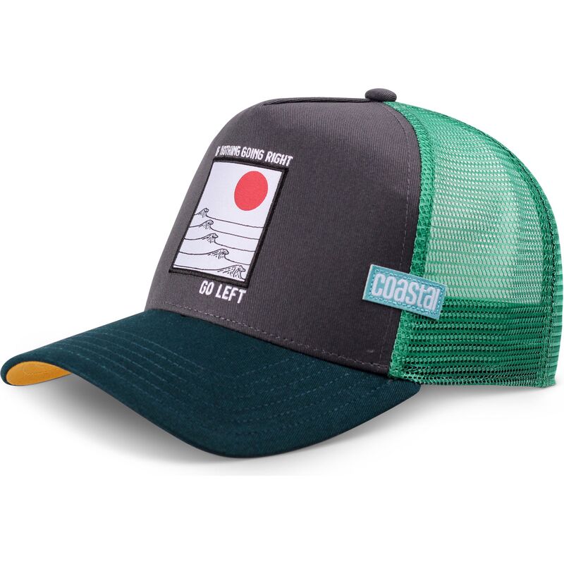 Coastal Go Left HFT Green Trucker Hat: Caphunters.com